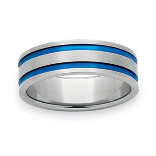 Titanium Wedding Ring WG282 | Polished Diamonds NZ