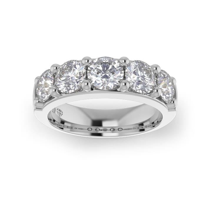 Platinum Pin Pave Diamond Wedding Ring NZ