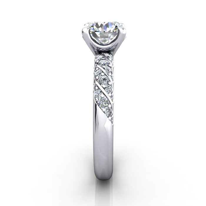 Solitaire Accent Diamond Ring RSA7 | Polished Diamonds NZ