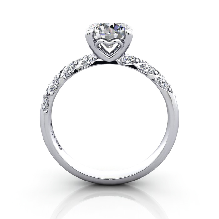 Solitaire Accent Diamond Ring RSA7 | Polished Diamonds NZ